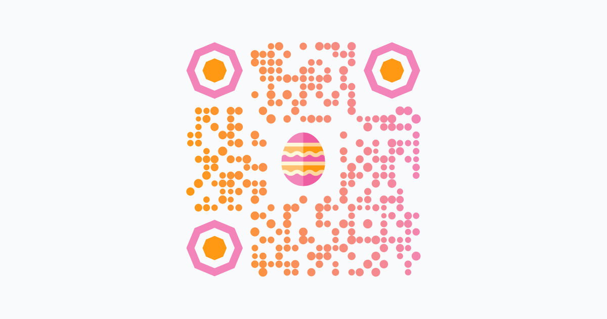 Pink Easter Egg QR Code